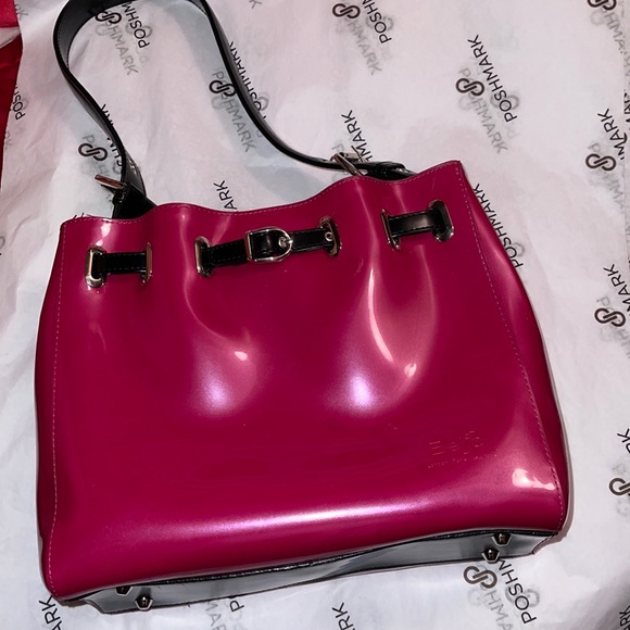 Beijo | Bags | Big Bright Metallic Hot Pink Beijo Bag | Poshmark
